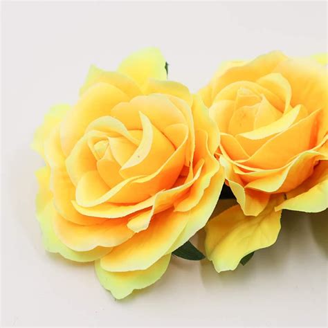 Funbase Women Yellow Rose Floral Crown Headband For Wedding And Festival
