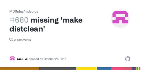 Missing Make Distclean · Issue 680 · Mdsplusmdsplus · Github