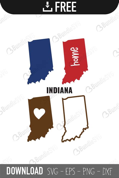 Indiana State Svg Cut Files Free Download Bundlesvg