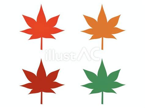 免费矢量 簡單的秋葉圖標集：單色
