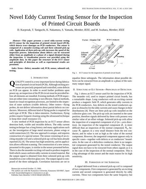Pdf Novel Eddy Current Testing Sensor For The Inspection Of Printed Circuit Boards Dokumen Tips