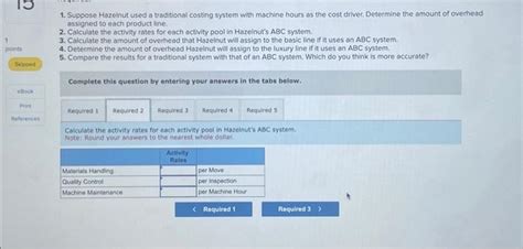 Suppose Hazelnut Used A Traditional Costing System Chegg