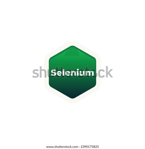 Selenium Symbol Label Vector Hexagon Shape Stock Vector Royalty Free