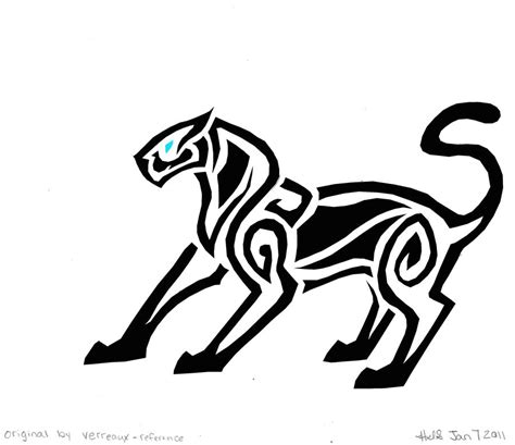 Tribal Panther Color Black By Crochetamommy On Deviantart