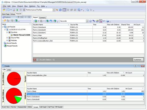 Performance Profiler Tutorial 6 Analyzing Hit Count Results Aqtime Documentation