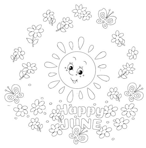 Print Happy June Coloring Page Download Print Or Color Online For Free