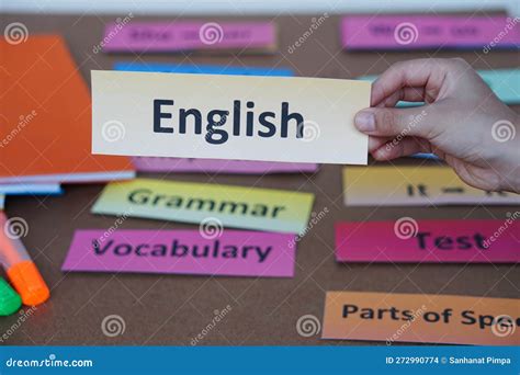 English Vocabulary Word Card Stock Photo Image Of Linguistics