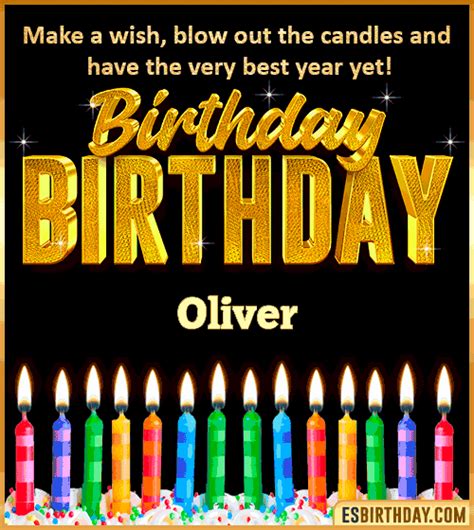 Happy Birthday Oliver  🎂 Images Animated Wishes【28 S】
