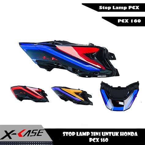 Jual Lampu Stop Lamp Lampu Stop Belakang X Case 2Mode Warna PCX 160 3