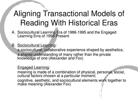 Ppt Transactional Theorymodel Of Reading Powerpoint Presentation