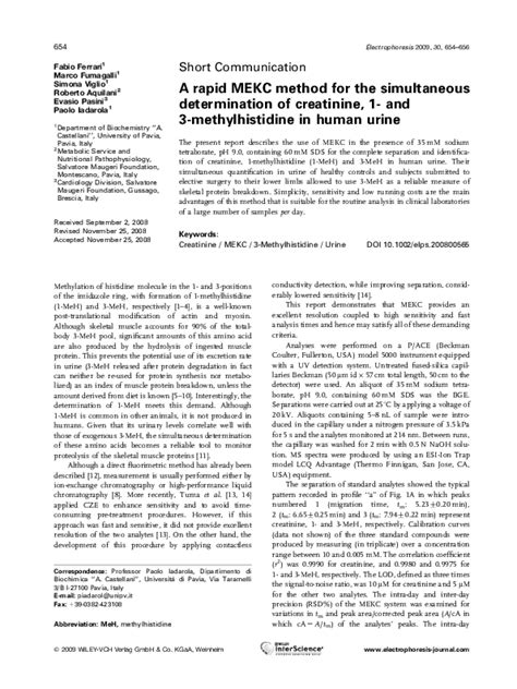 Pdf A Rapid Mekc Method For The Simultaneous Determination Of