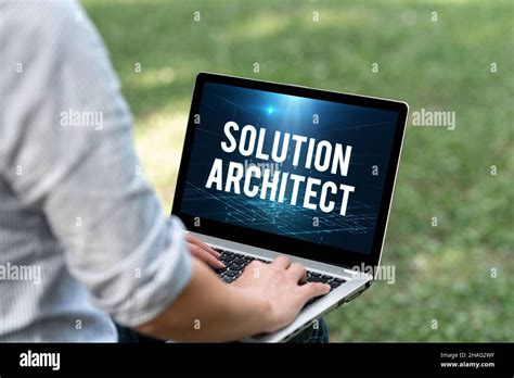 Conceptual Caption Solution Architect Word Written On Design