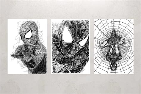 Black Spiderman Drawings In Pencil