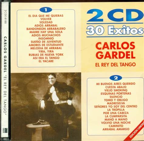 Cd Carlos Gardel El Rey Del Tango 30 Exitos 2 Cd Mercadolibre