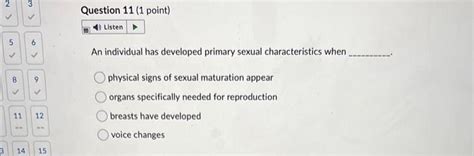 Solved An Individual Has Developed Primary Sexual