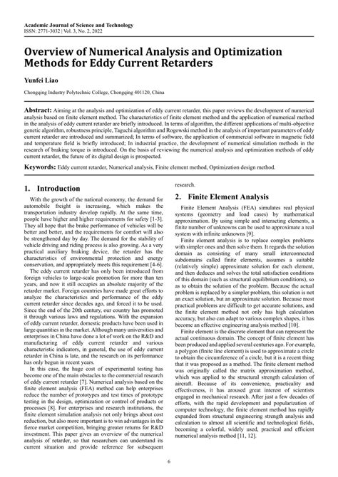 Pdf Overview Of Numerical Analysis And Optimization Methods For Eddy Current Retarders