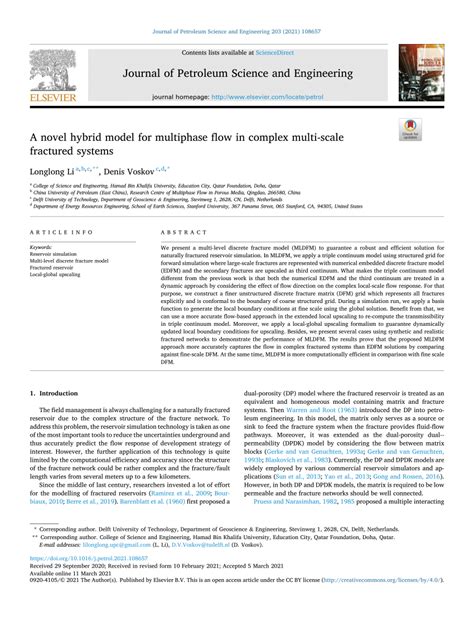 Pdf A Novel Hybrid Model For Multiphase Flow In Complex Multi Scale