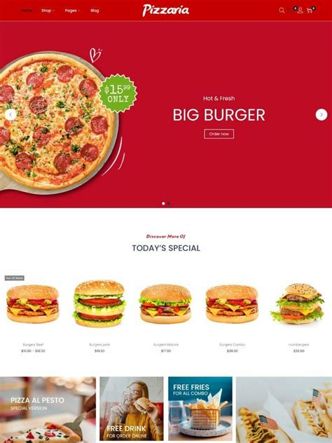 Pizza：食品電商網站範本 小狸科技