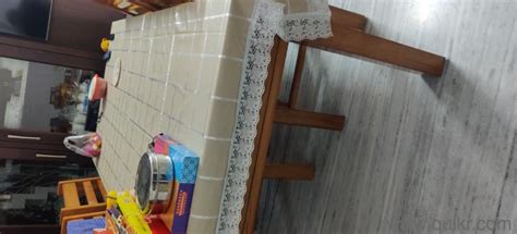 Pure Teak Wood 6 Seater Dining Table With Glass Top Lucknow Quikr