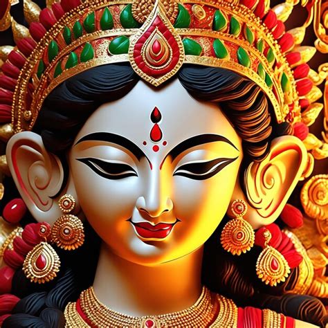 Premium Ai Image Happy Durga Puja Jai Mata Di