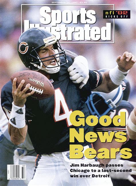 Chicago Bears Qb Jim Harbaugh Sports Illustrated Cover By Sports