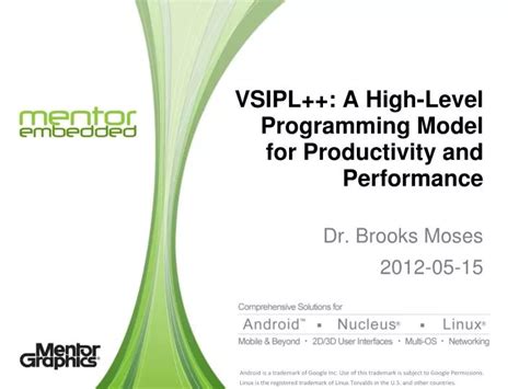 Ppt Vsipl A High Level Programming Model For Productivity And Performance Powerpoint