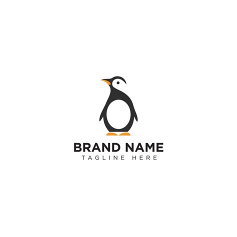 Conception De Modèle De Logo De Pingouin Vecteur Premium