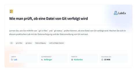 Wie Man Prüft Ob Eine Datei Von Git Verfolgt Wird Labex