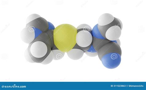 Cimetidine Molecular Structure 3d Model Molecule Histamine H2