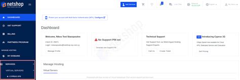 how to connect to your linux server via mynetshop web console · netshop isp