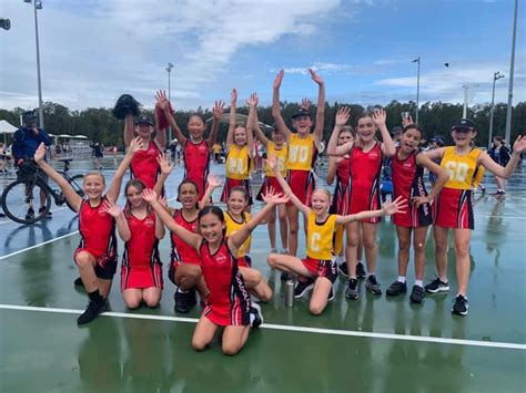 Smiles All Round On Court 3 Mooloolaba Reds Netball Club