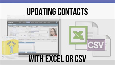 Filemaker Video Training Updating Contacts With Excel Or Csv Or Tab File Youtube