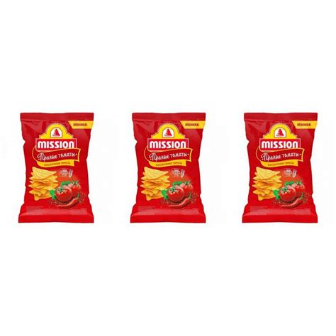 Mission Чипсы кукурузные со вкусом пряных томатов, 90 г, 3 шт - купить ...