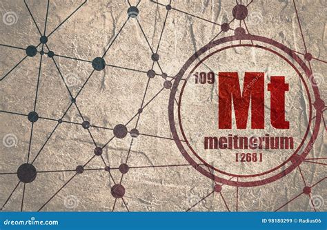 Meitnerium Chemical Element Stock Illustration Illustration Of Meitnerium Information 98180299