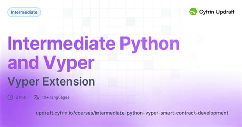 Video Web3py Vyper Extension Intermediate Python And Vyper