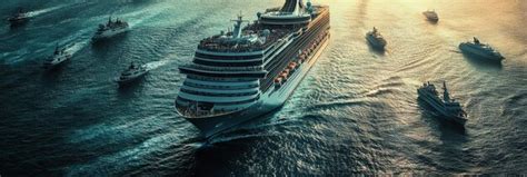 Luxury Cruise Liner Navigating The Ocean Premium Ai Generated Image