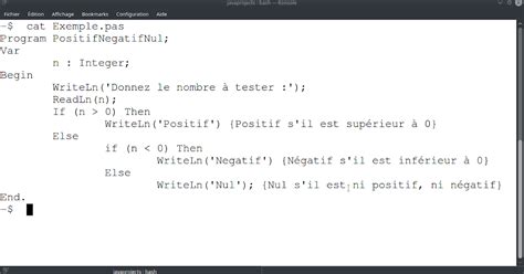 Codes Simples Positif Négatif Nul La Structure Conditionnelle Un