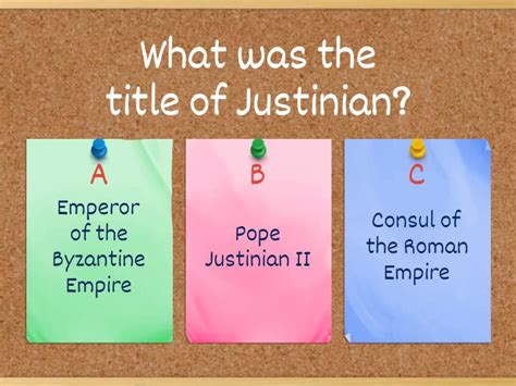 Justinian Code Quiz