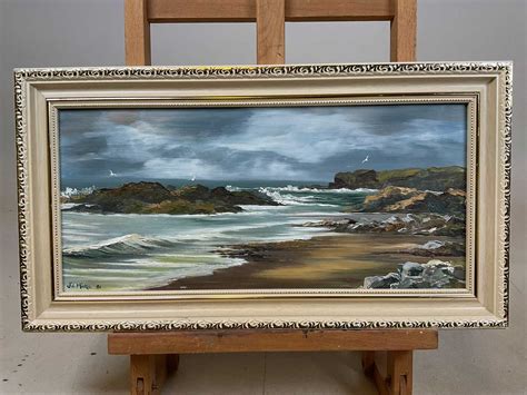 Lot 346 Jill Mickle Oil On Board Coastal Landscape