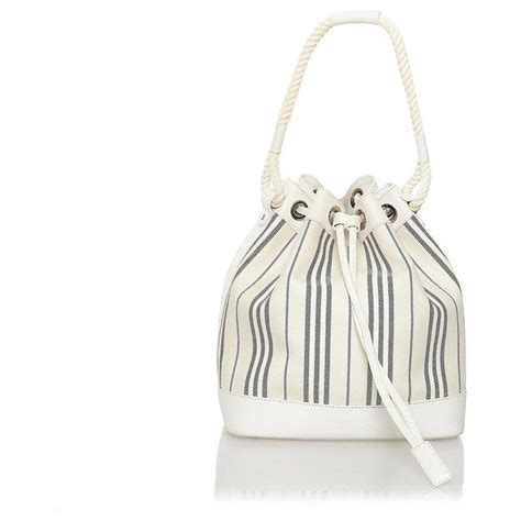 Burberry Stripes Canvas Bucket Bag Cloth Ref703071 Joli Closet