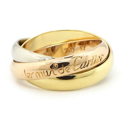 【カルティエ Cartier】リング トリニティ スリーカラー K18pg K18wg K18yg 11号 51 ジェイビーワークス