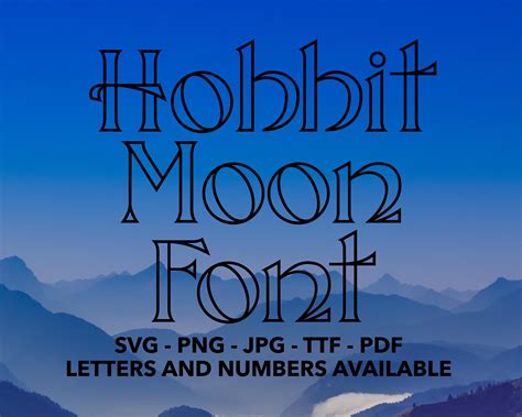 Hobbit Moon Font Svg Storybook Font For Cricut Storybook Font Svg