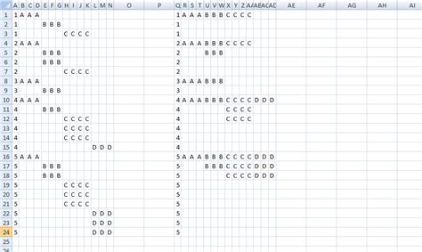 Excel Shift All Rows To First Common Row Stack Overflow