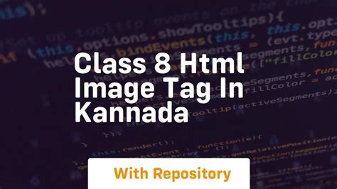 Class 8 Html Image Tag In Kannada Youtube