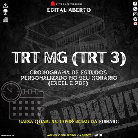 Plano De Estudos Trt 3 Mg 2022 TÉcnico Jud Área Adm Edital