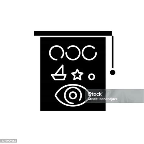 시력 체크 블랙 아이콘 고립 된 배경에 로그인 벡터 시력 검사 개념 기호 그림 개념에 대한 스톡 벡터 아트 및 기타 이미지
