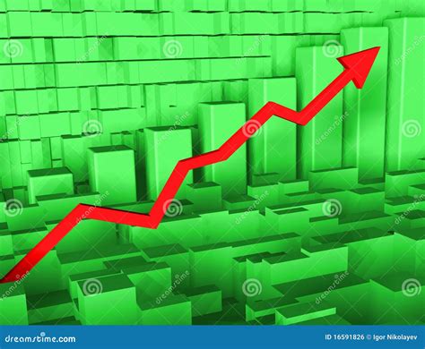 Graph With Arrow Stock Illustration Illustration Of Profit 16591826