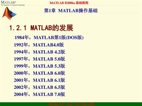 第1章 Matlab操作基础 11 绪论 12 Matlab概述 13 Matlab的运行环境与安装 14 Matlab集成环境 1