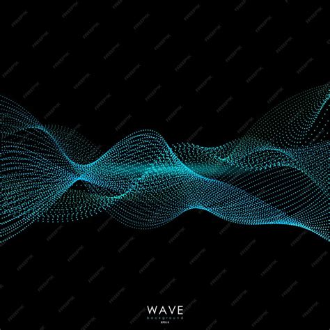 Premium Vector Flowing Particle Waves Background