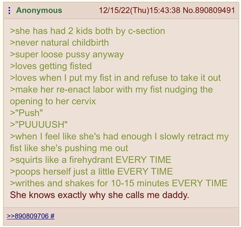 Anon Has A Fetish Rgreentext